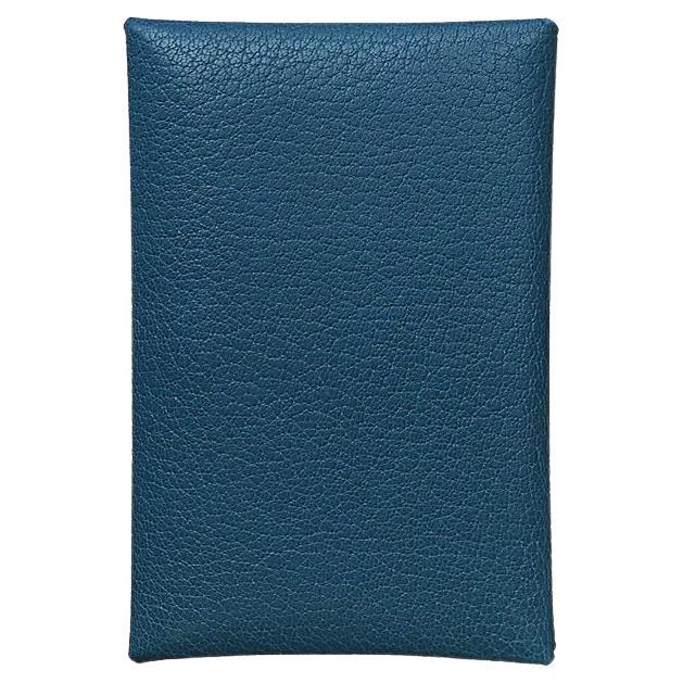 Hermes Wallet Dogon duoTogo Leather bleu atoll Color Gold plated HW ...
