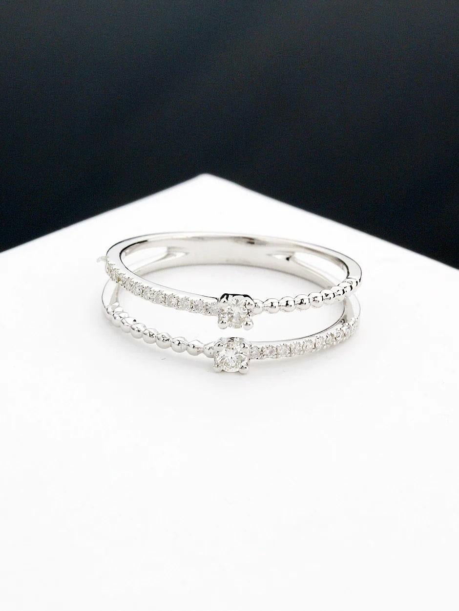Customizable Hermes Diamond Illusion Double Ring For Sale at 1stDibs