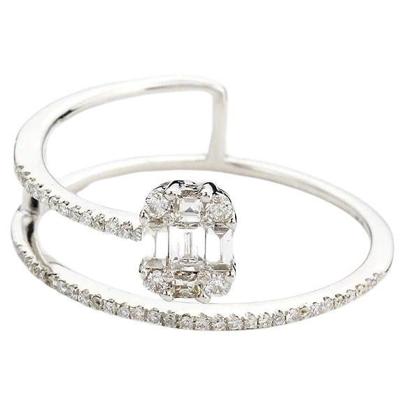 Customizable Open Ring Double Band Diamond 3-PC Ring Set For Sale at ...