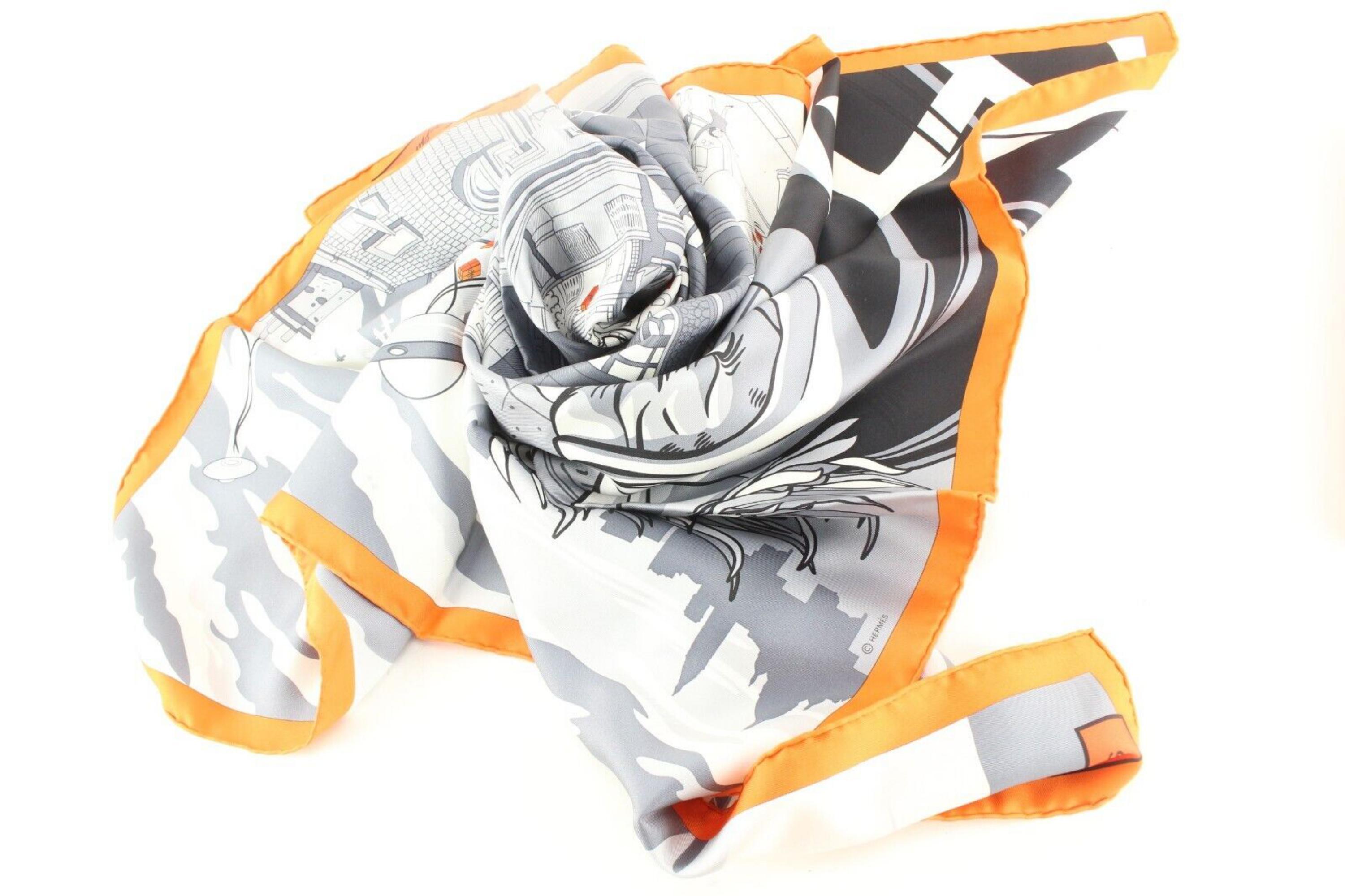 Hermes Dimitri Rybaltchenko "Space Shopping Au Faubourg" Silk Scarf ...