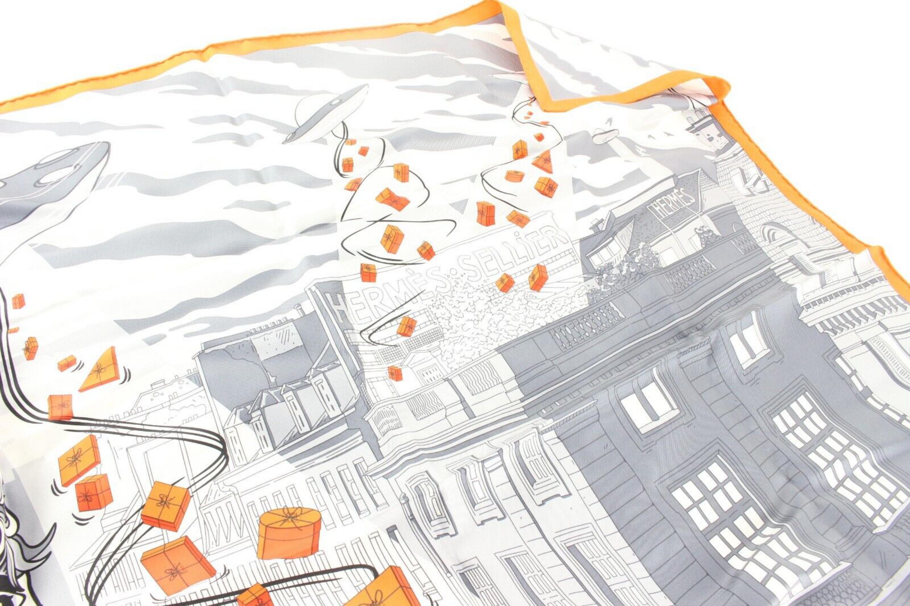 Hermes Dimitri Rybaltchenko "Space Shopping Au Faubourg" Silk Scarf ...