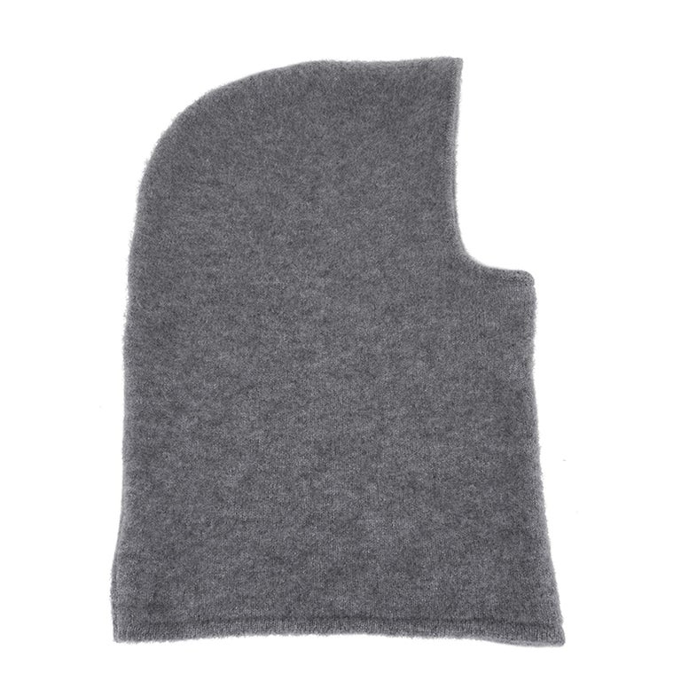 Hermes Diva Beanie and Cowl Set Gris Cashmere / Silk S For Sale at 1stDibs