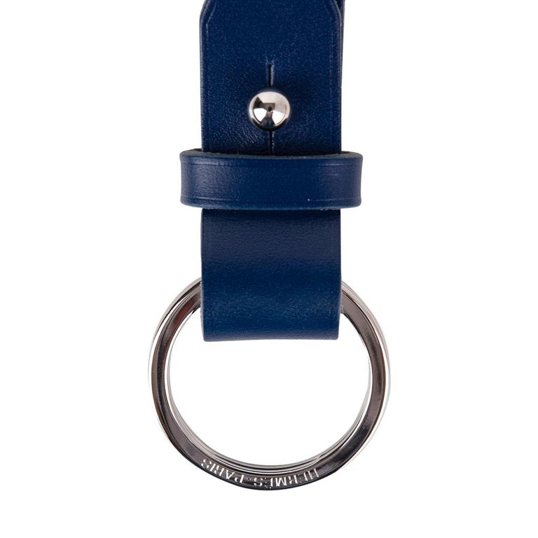 Hermes Double Jeu Voiturier Valet Key Ring Blue Sapphire Palladium New ...