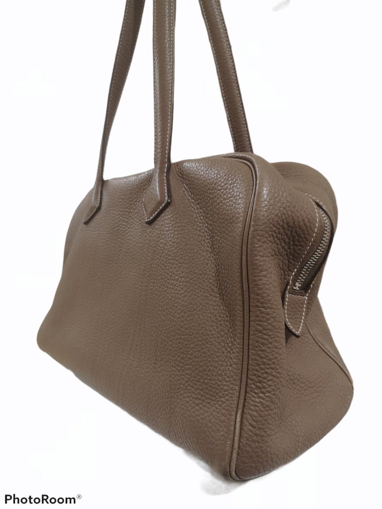 Hermès Victoria dove grey shoulder bag For Sale at 1stDibs