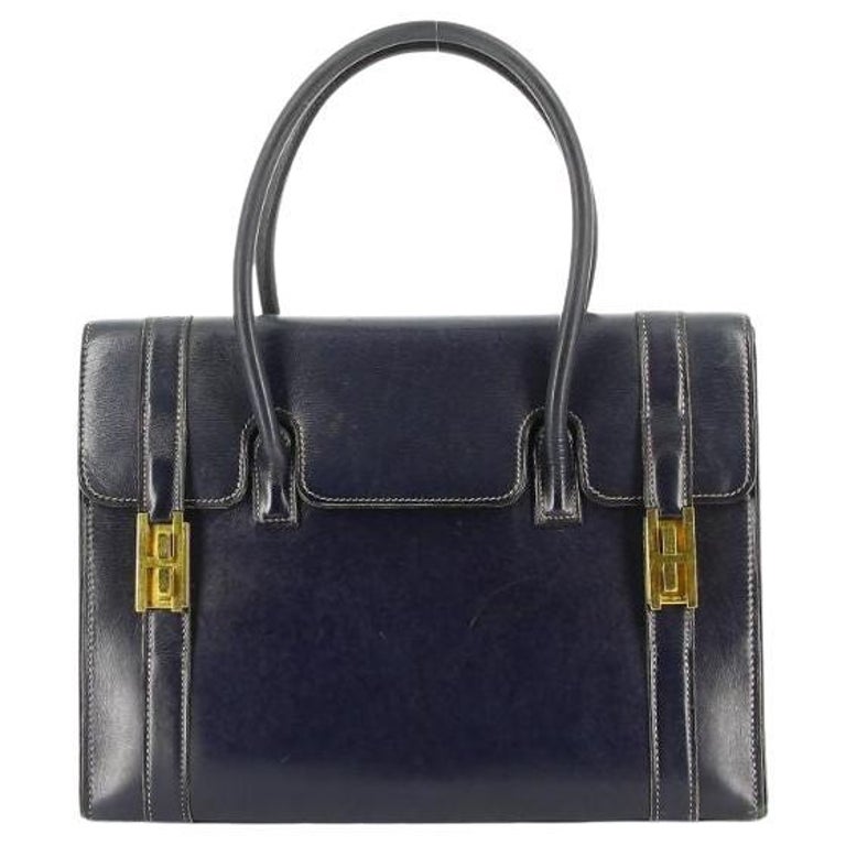 Hermès Drag 1960's Box Leather Bag For Sale at 1stDibs