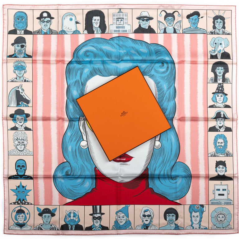 Hermès Dress Code Double Face Scarf For Sale at 1stDibs