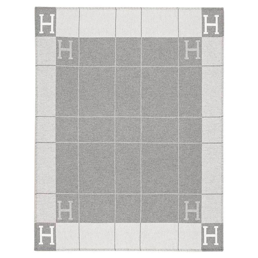 Hermes Avalon Vibration Throw Blanket Ecru Naturel Wool / Cashmere New ...