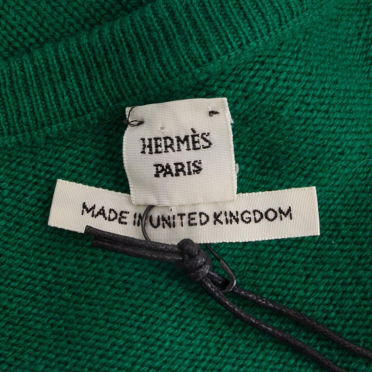 HERMES emerald green cashmere Sweater 40 M at 1stDibs | emerald green ...