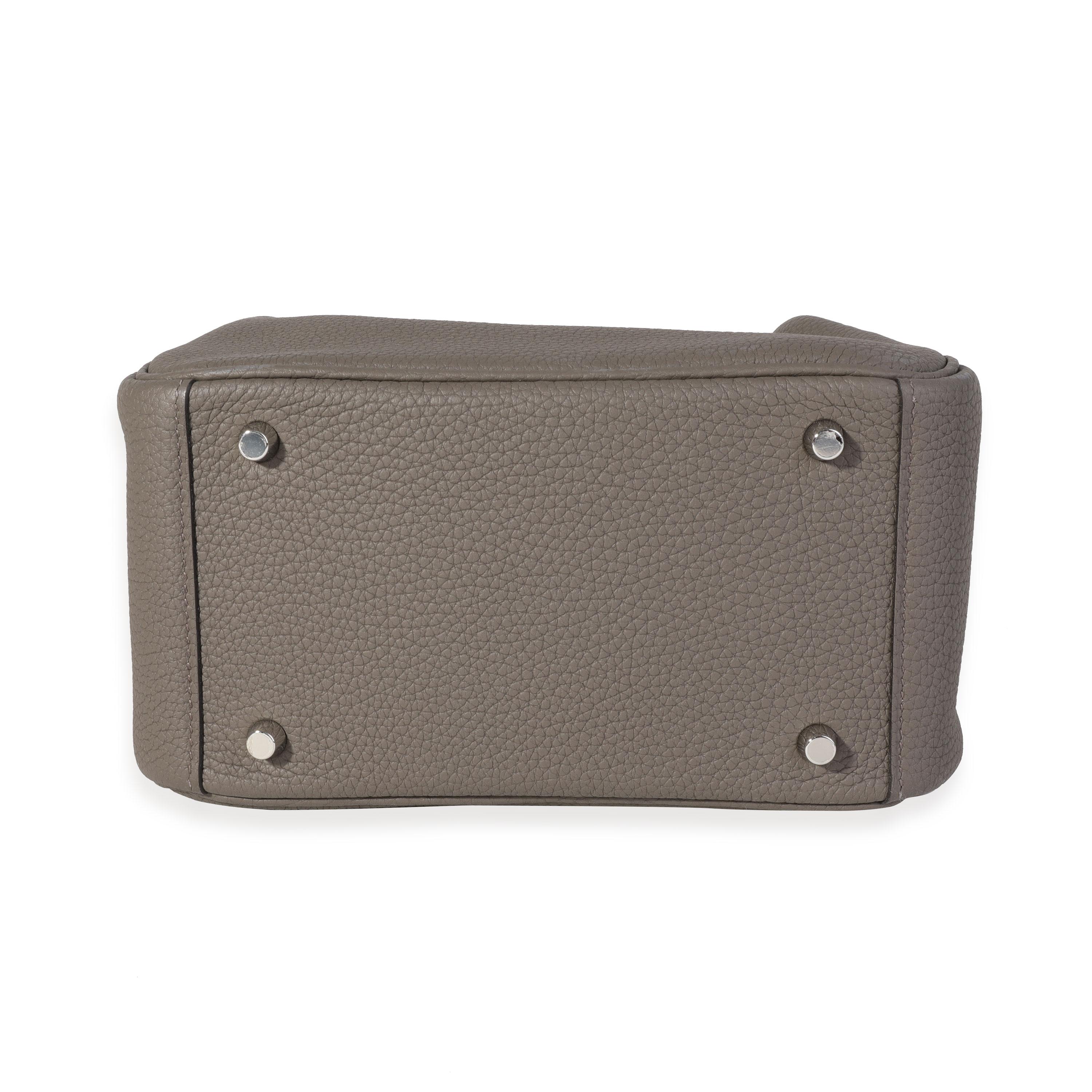 Hermès Etain Clémence Mini Lindy 20 PHW For Sale at 1stDibs | mini ...