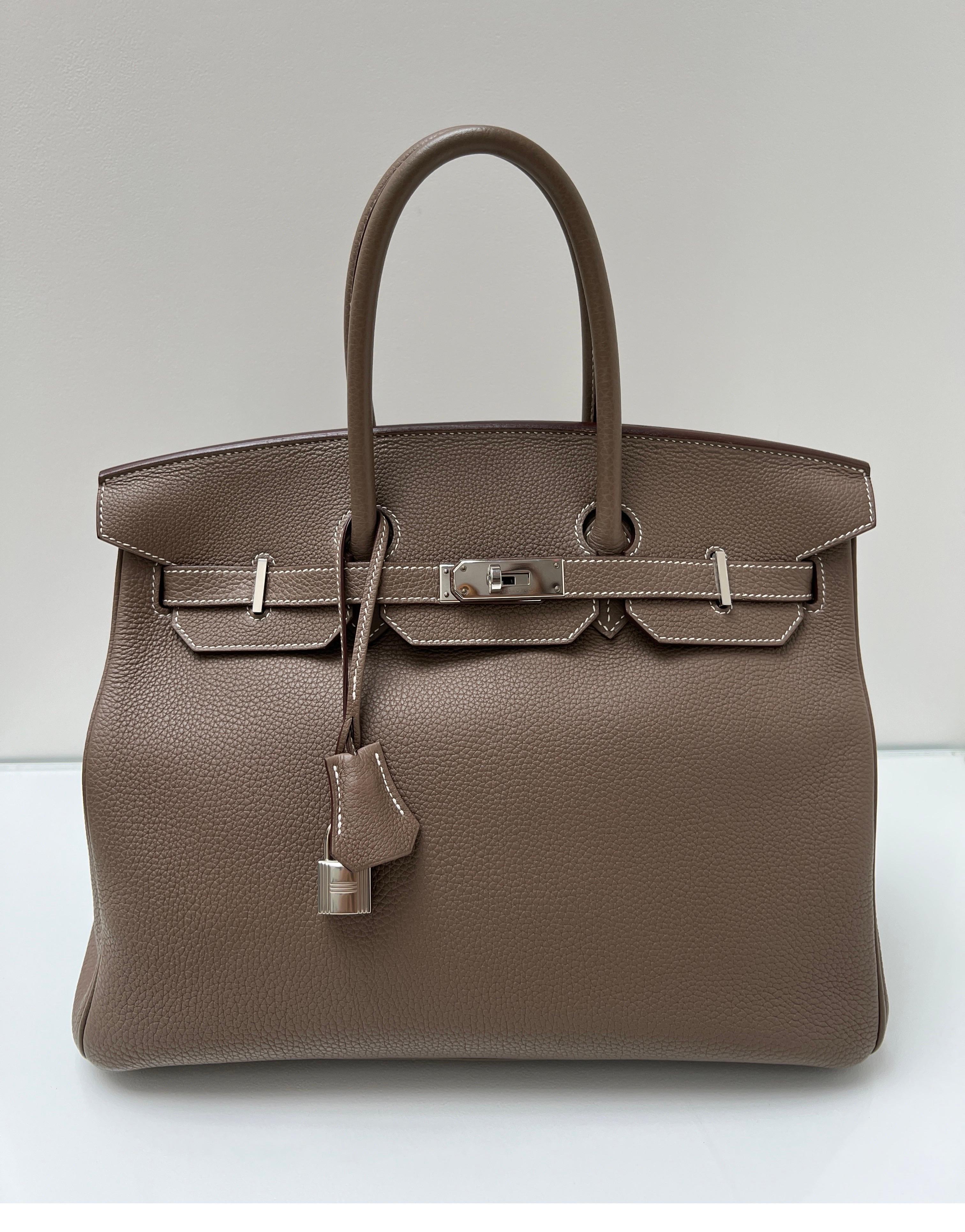 Hermes Etoupe Birkin 35 Bag For Sale at 1stDibs