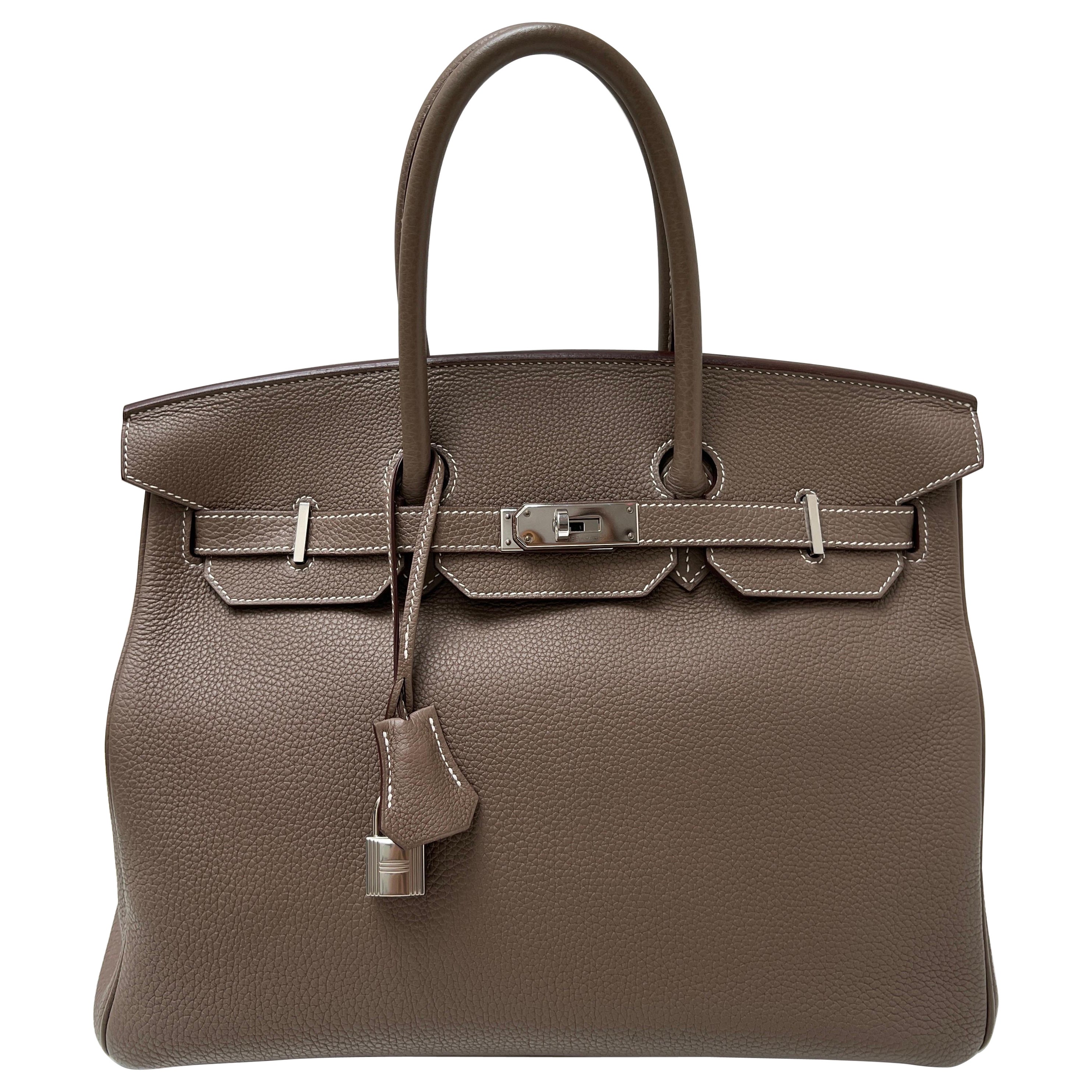 Hermes Etoupe Birkin 35 Bag For Sale at 1stDibs