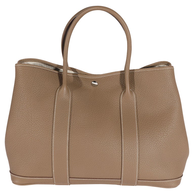 Hermès Etoupe Negonda Garden Party 36 PHW at 1stDibs