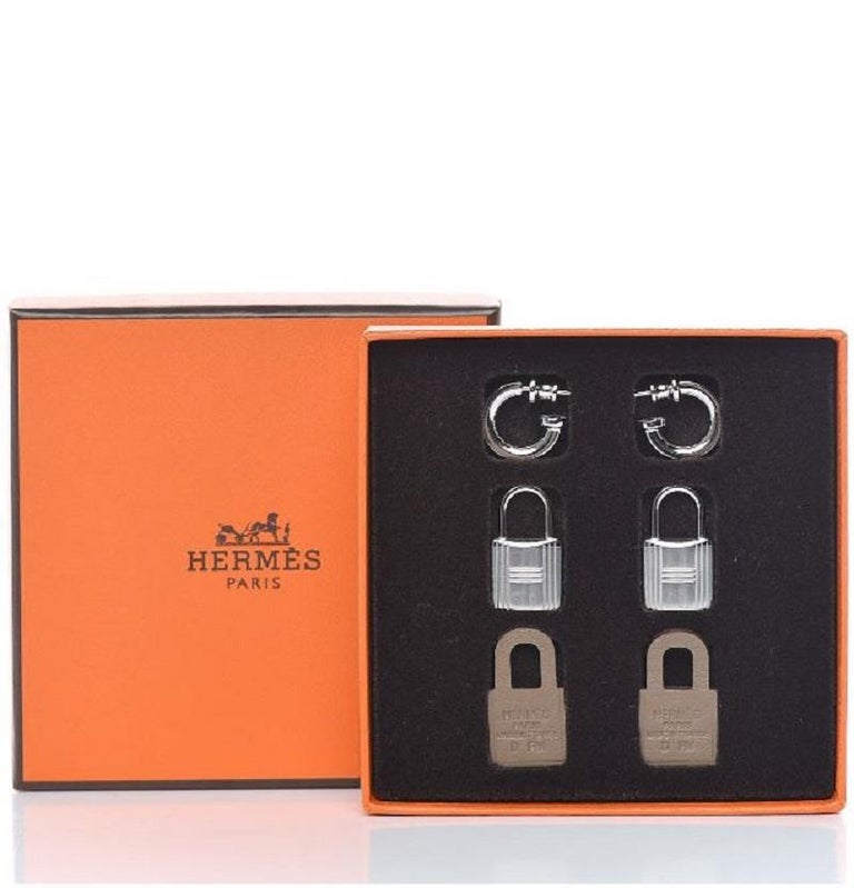 Hermes Étoupe O'Kelly earrings For Sale at 1stDibs