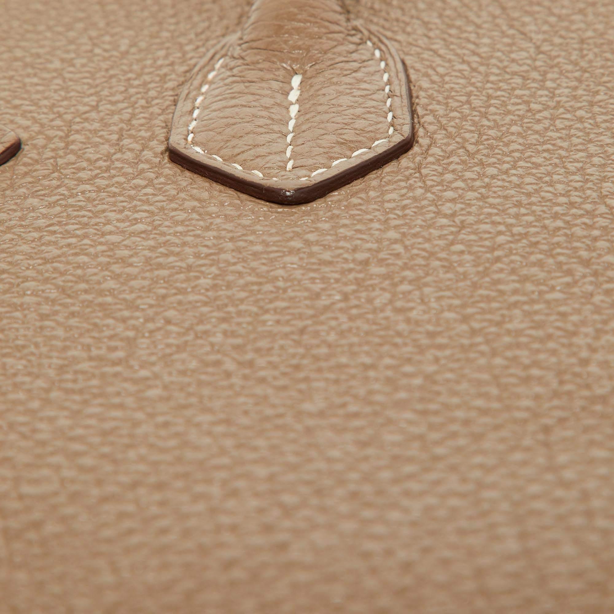 Hermes Etoupe Togo Leather Palladium Finish Birkin 30 Bag For Sale at ...