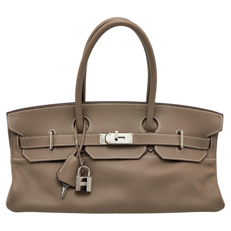 Hermes Etoupe Togo Leather Palladium Finished Shoulder Birkin JPG 42 ...
