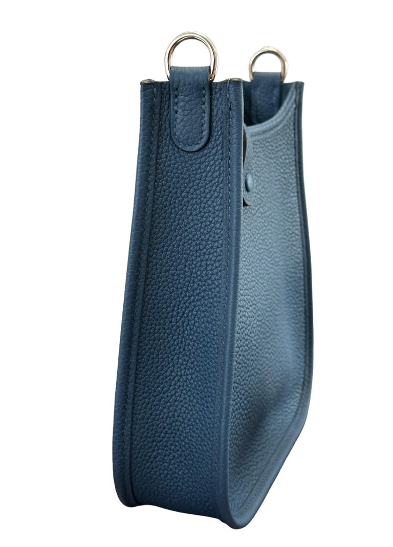 Hermès Evelyne 16 TPM Deep Blue Bag Palladium Hardware at 1stDibs