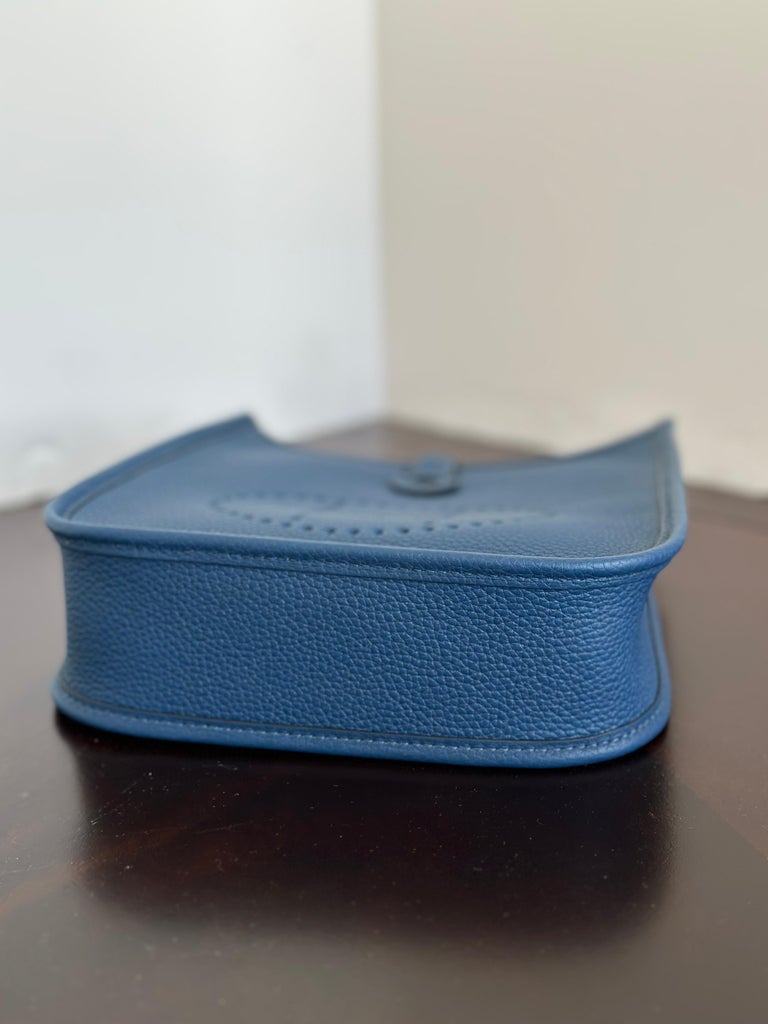 Hermès Evelyne 16 TPM Deep Blue Bag Palladium Hardware at 1stDibs