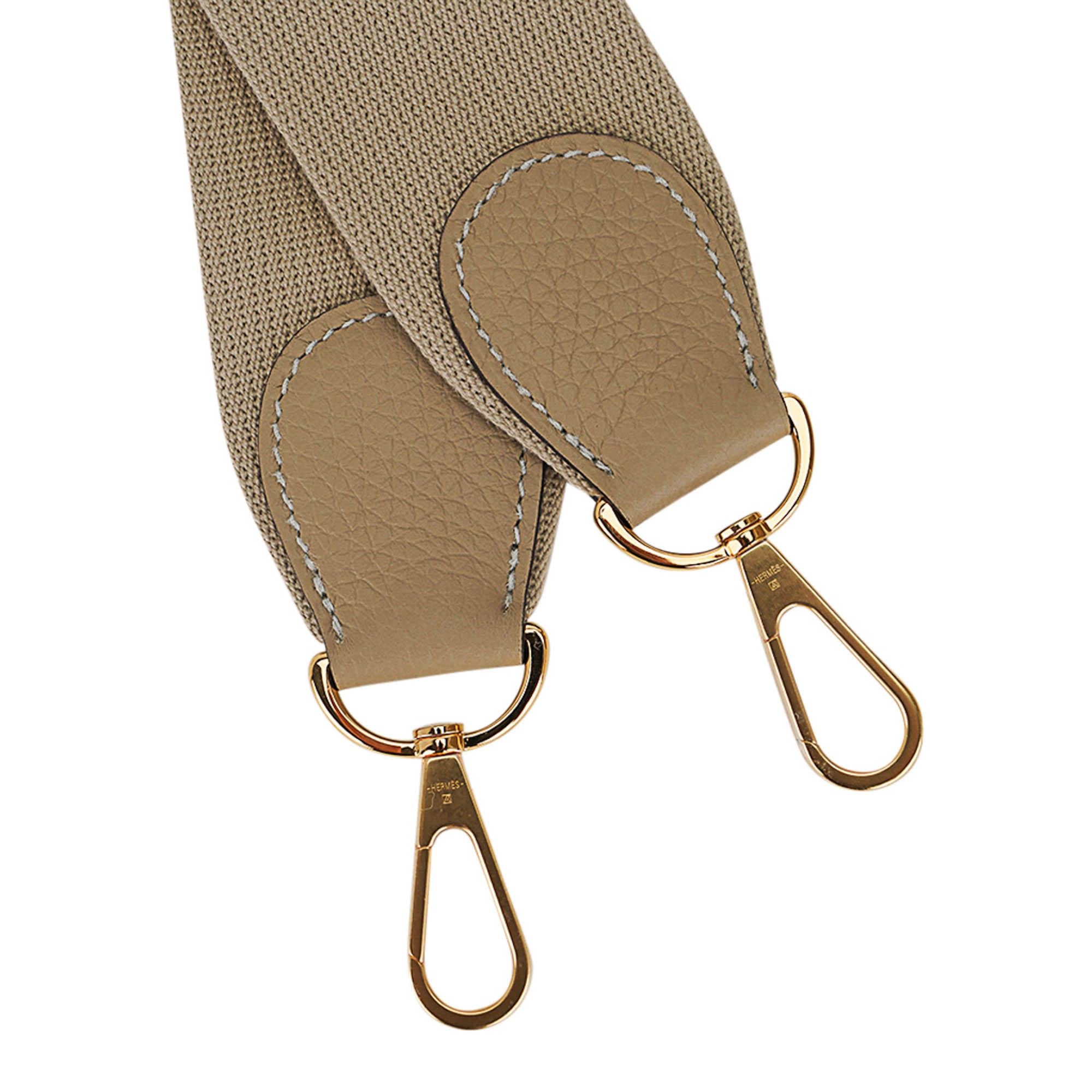 Hermes Evelyne PM Trench Bag Gold Hardware Clemence Leather For Sale at ...