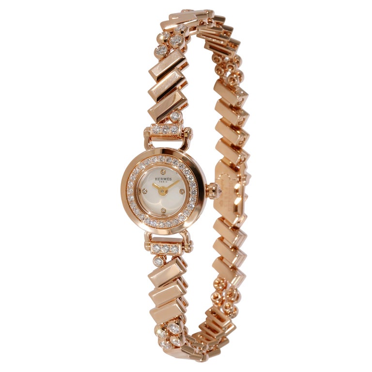 Hermès Faubourg Polka W055926WW00 Women's Watch in Rose Gold For Sale ...