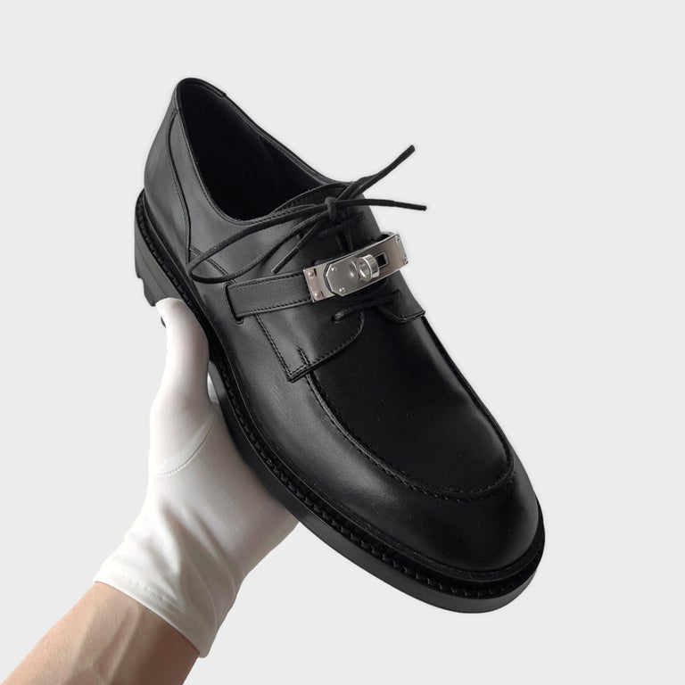 Hermes First Derby Shoe, In Noir, Black, Men's Size 43 EU For Sale at ...