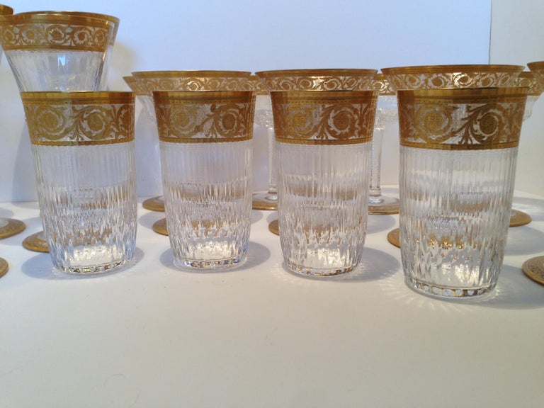 Saint-Louis Thistle Collection Crystal Glassware by Hermes For Sale at ...