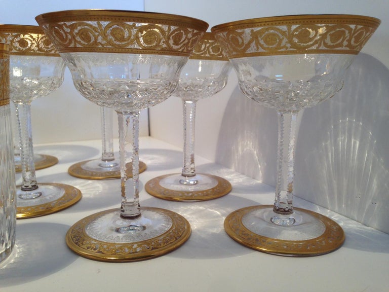 Saint-Louis Thistle Collection Crystal Glassware by Hermes For Sale at ...