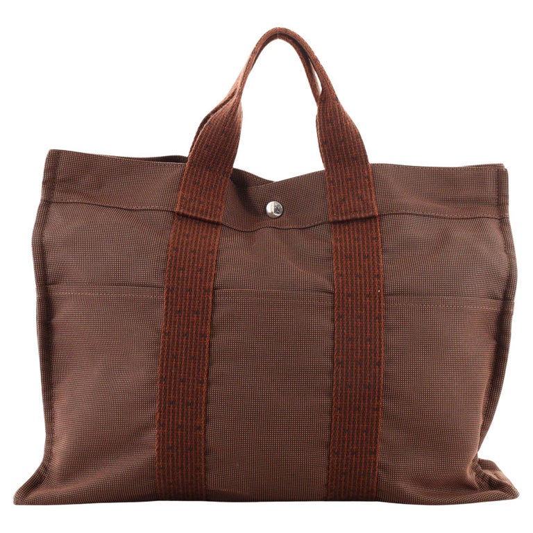Hermes Fourre Tout Tote Toile MM at 1stDibs
