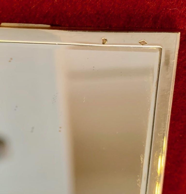 Hermès French Art Deco Silver and 18-Karat Gold Powder Box with ...