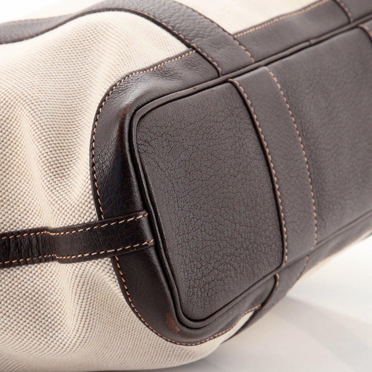 Hermes Garden File Tote Toile and Leather 36 at 1stDibs