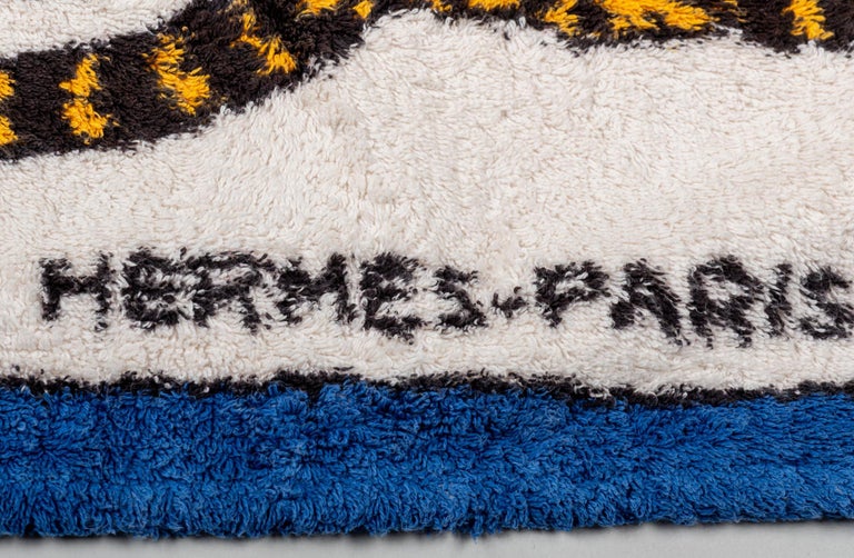 Hermes Ghepards Cotton Bathroom Rug at 1stDibs