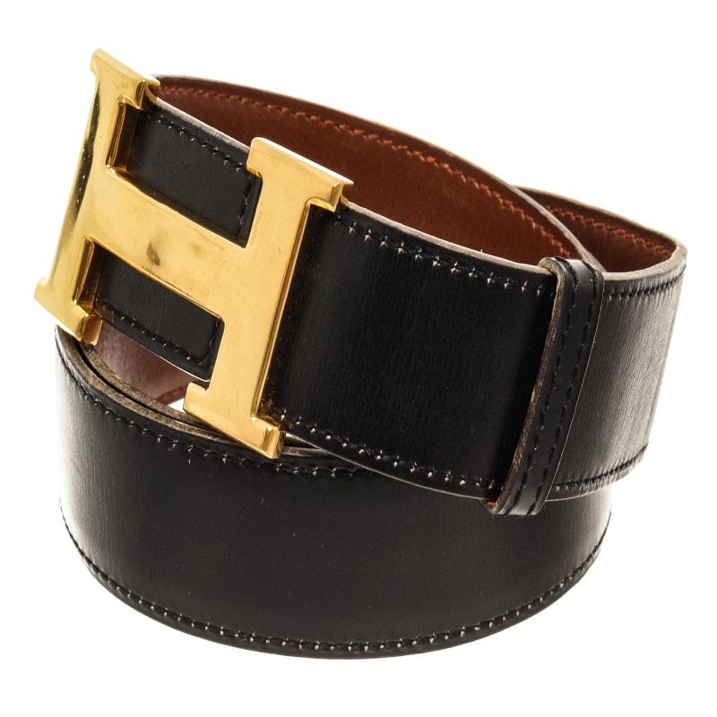 Hermes Gold Blue Brown Skinny H Belt at 1stDibs | skinny hermes belt ...