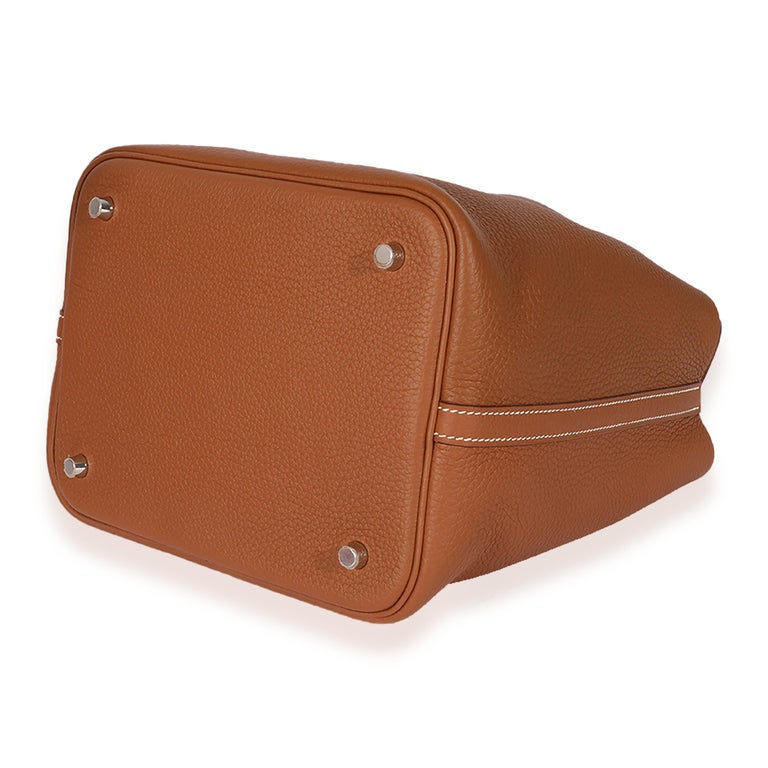 Hermès Gold Clemence Picotin 22 For Sale at 1stDibs