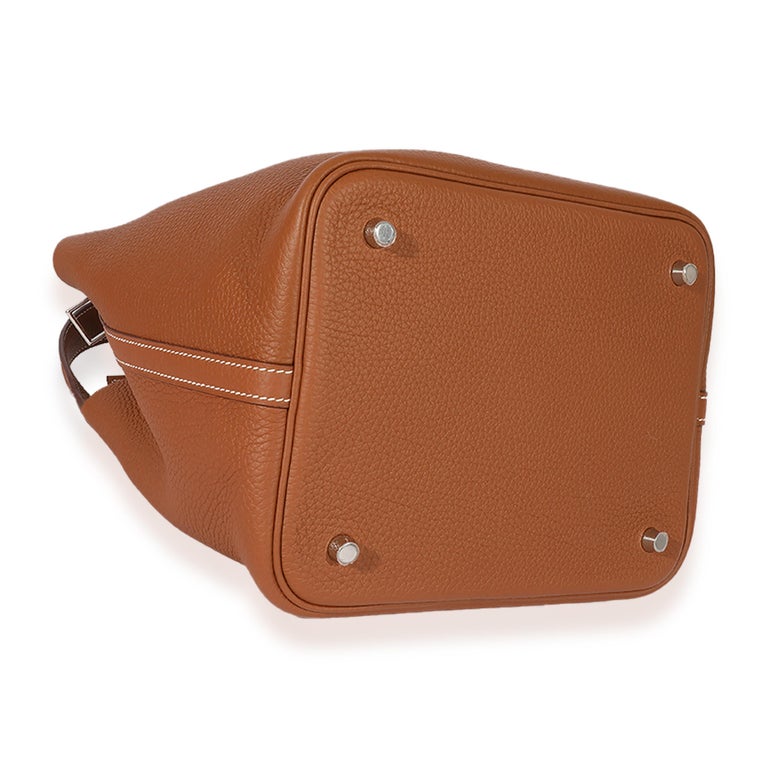 Hermès Gold Clemence Picotin 22 For Sale at 1stDibs