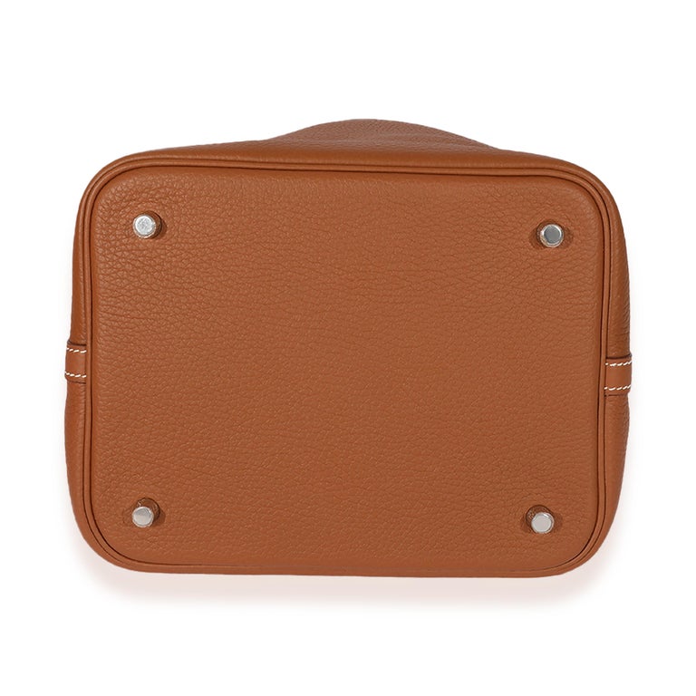 Hermès Gold Clemence Picotin 22 For Sale at 1stDibs