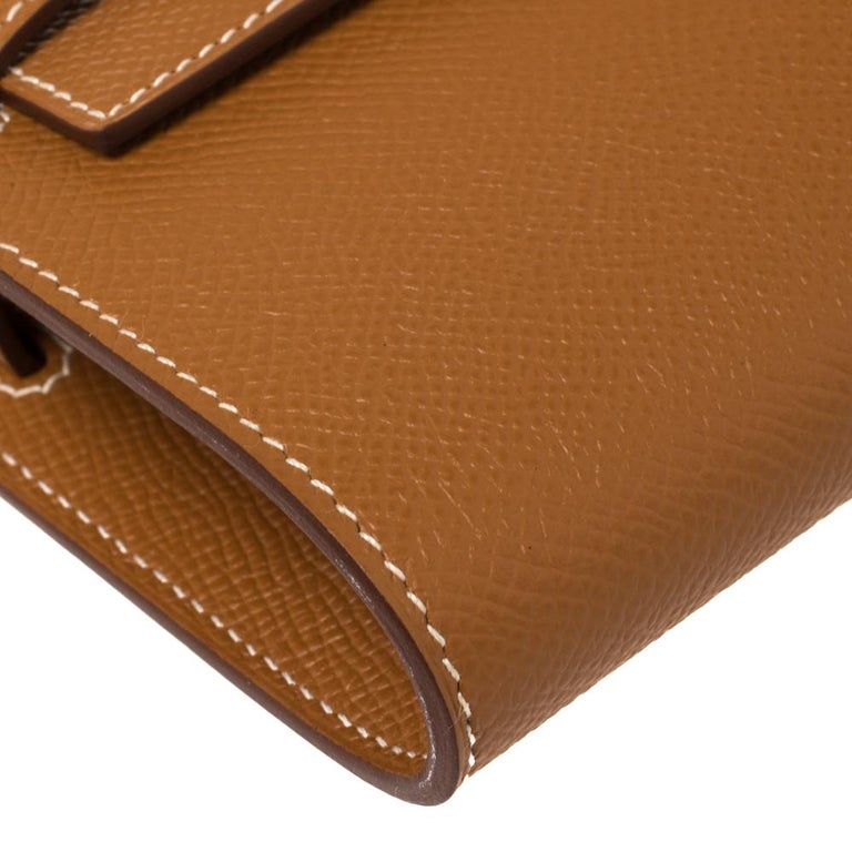 Hermes Gold Epsom Leather Kelly Classique To Go Wallet at 1stDibs ...