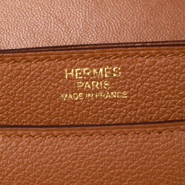Hermes Gold Evercolor Leather Gold Plated 2002 - 20 Bag at 1stDibs