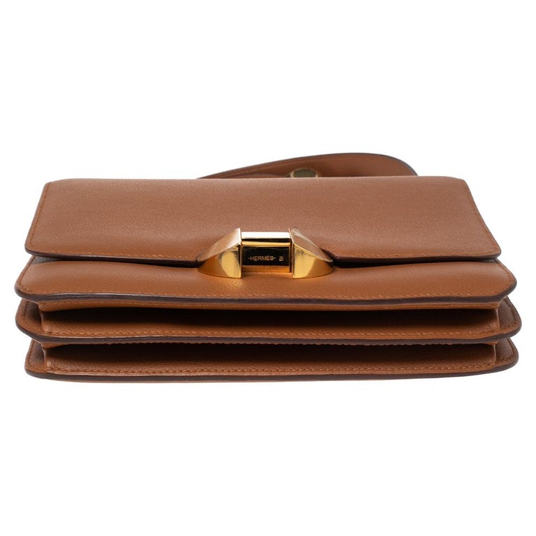 Hermes Gold Evercolor Leather Gold Plated 2002 - 20 Bag at 1stDibs