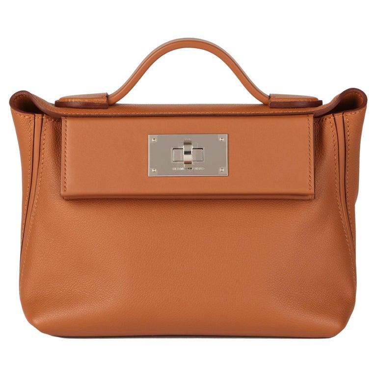 Hermès Gold Evercolour Leather and Swift Leather 24/24 21cm at 1stDibs