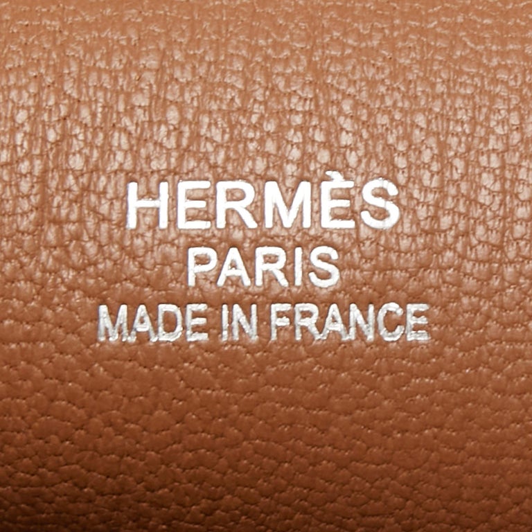 Hermes Gold Taurillon Clemence Leather Palladium Finish Jypsiere 34 Bag ...