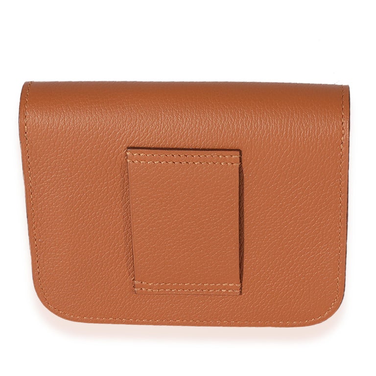 Hermès Gold Vert Fizz Evercolor Bicolore Constance Slim Compact GHW For ...