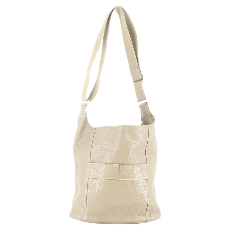 Hermès Good News Beige Leather Messenger Bag For Sale at 1stDibs