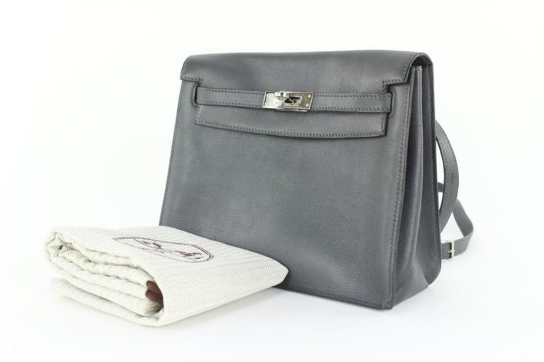 Hermès Graphite Swift Leather Kelly Danse II 1H1021 at 1stDibs