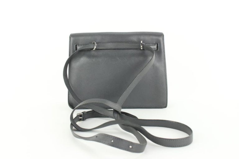 Hermès Graphite Swift Leather Kelly Danse II 1H1021 at 1stDibs