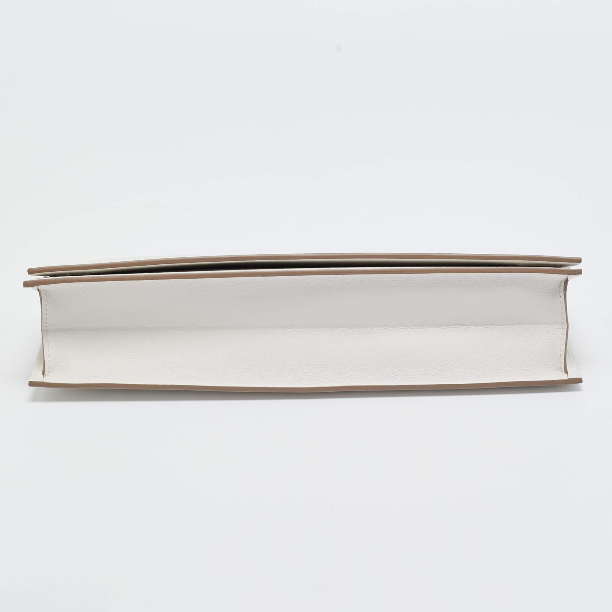 Hermès Gris Pale Swift Leather Birkin Shadow Clutch For Sale at 1stDibs