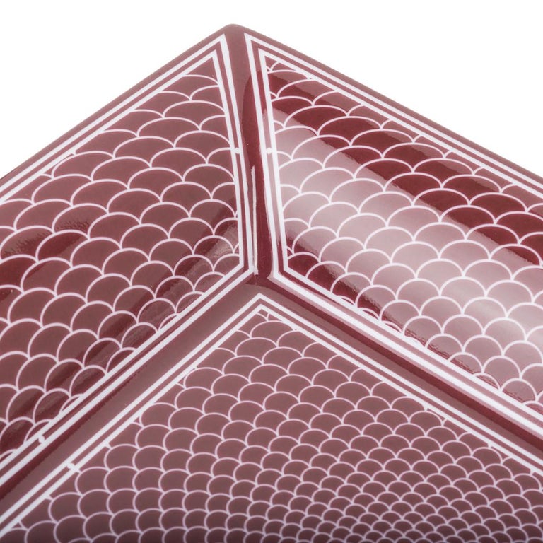 Hermes H Deco Change Tray Rouge w/ White Porcelain New w/Box at 1stDibs ...