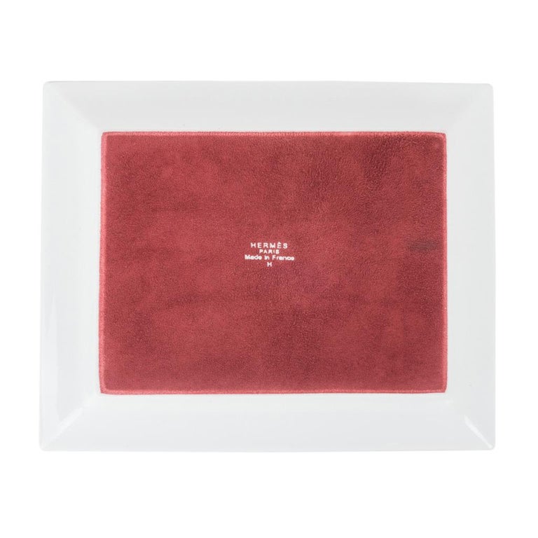 Hermes H Deco Change Tray Rouge w/ White Porcelain New w/Box at 1stDibs ...