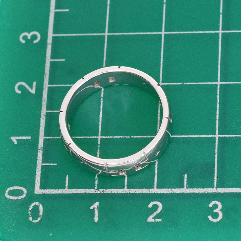 Hermes H Logo 18 Karat White Gold Hercules Ring at 1stDibs