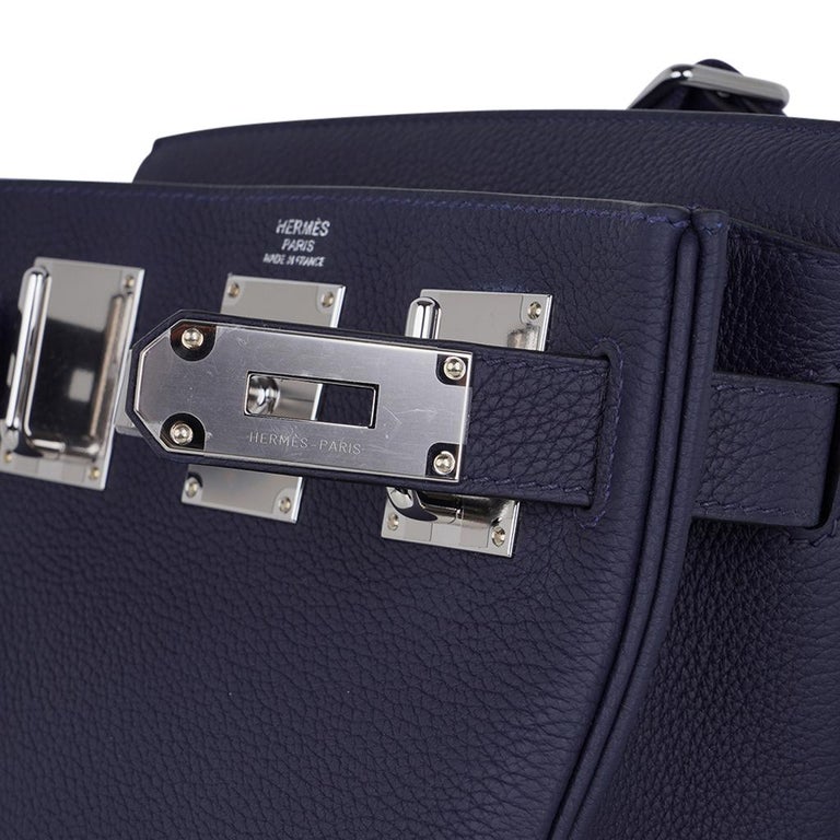 Hermes Hac a Dos PM Backpack Men's Bag Bleu Nuit Togo Palladium ...