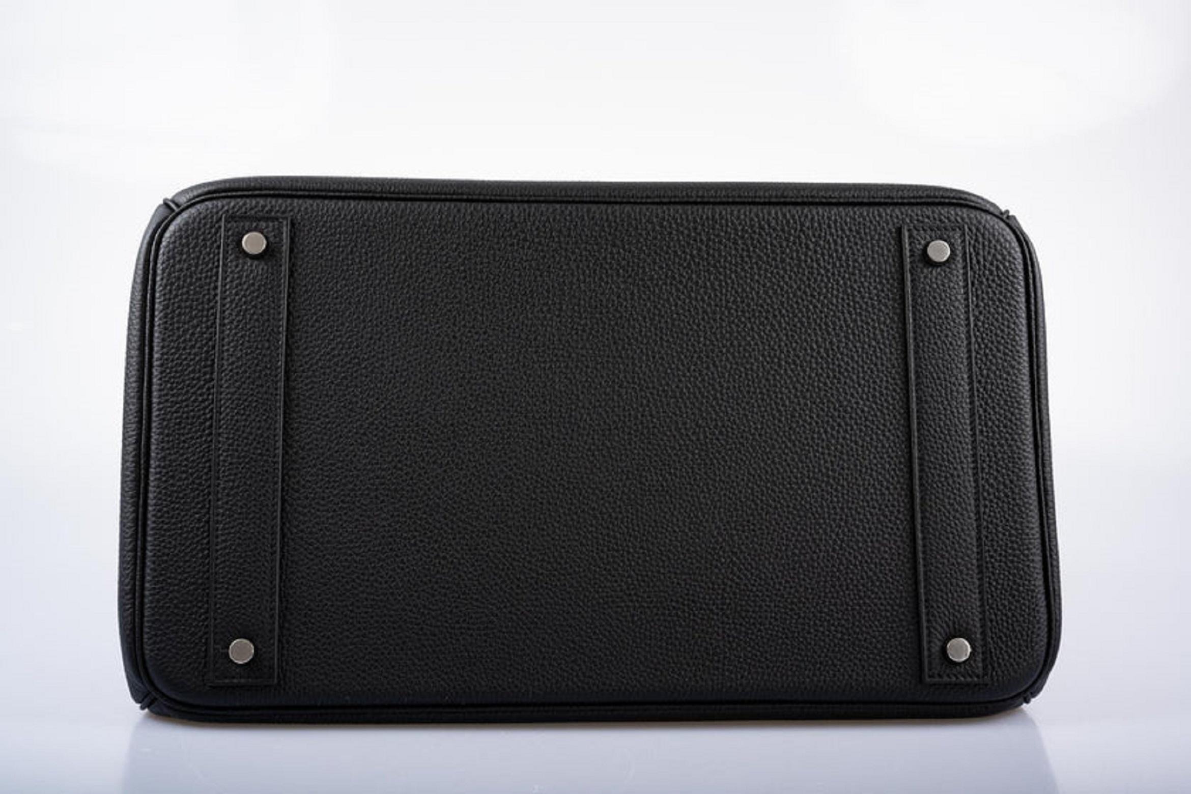 Hermès HAC Birkin 40 Black Togo Palladium Hardware Bag For Sale at ...