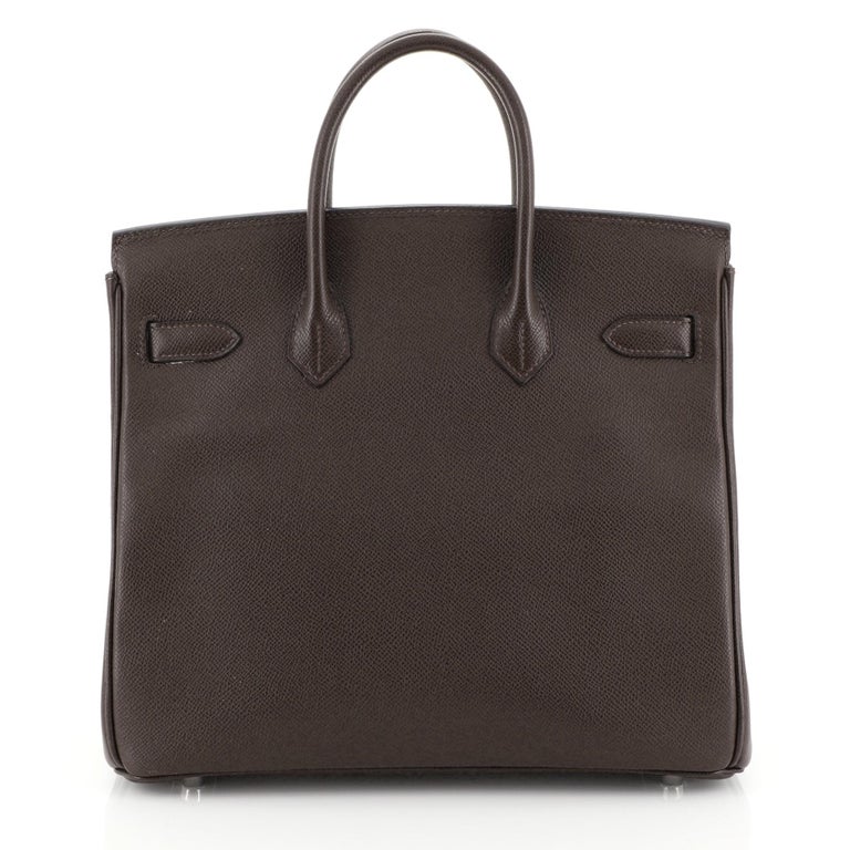 Hermes HAC Birkin Bag Chocolate Epsom with Palladium Hardware 28 at 1stDibs